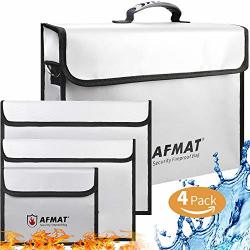 Fireproof Bags 2500? Fireproof Storage Bags 4 Pack Large Water Proof ...