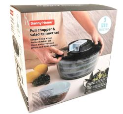 Deals on Pull Chopper & Salad Spinner Mixer Set - Fruit Vegetable ...