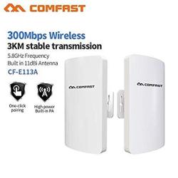 Deals on 2PC SET Comfast CF-E113A 300MBPS High Power Outdoor Wifi Bridge Router Built-in Pa 3KM ...