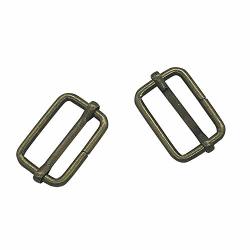 50PCS Bronze Slide Buckle 1 Inch Metal Triglide Slides Rectangle ...