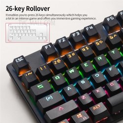 High-quality 87-KEY Mechanical Keyboard Wired Keyboard Rgb Backlit ...