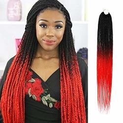 7 Packs 32 Inch Au-then-tic Box Braid Crochet Hair Crochet Box Braids ...