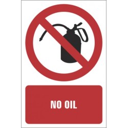 No Oil Safety Safety Sign with Description Prices | Shop Deals Online ...