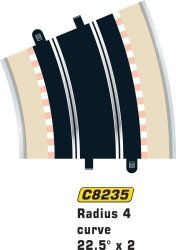 Scalextric C8235 Track Radius - 22.5 Degrees Curve Model: C8235 Toys ...