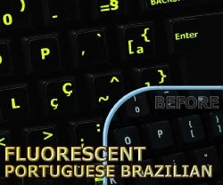 Glowing Fluorescent Portuguese Brazilian Keyboard Sticker | Reviews ...