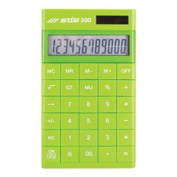 Deals on 500 12 Digit Desktop Calculator - Dual Powered - Green ...