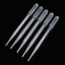 100PCS 1 2 3ML Disposable Transfer Pipettes Plastic Graduated Pasteur ...