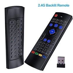 Ybee Air Remote Mouse MX3 2.4G Backlit Kodi Remote Control MINI ...