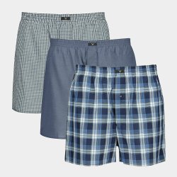 Men's Blue 3 Pack Boxer Shorts | Reviews Online | PriceCheck