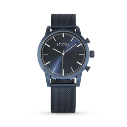 Deals on Icom Icon Mens Blue Leather Strap Watch | Compare Prices ...