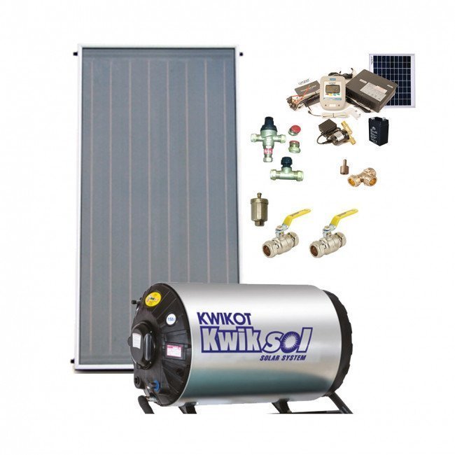 Kwikot 150l Direct Pumped Vertical Flat Plate Solar Water Heating ...