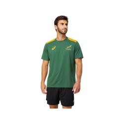 ASICS Men's Springbok Ss Training Top - Oak Green carrot Curl - Medium ...