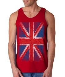 Deals on Union Jack Vintage British Flag Men's Tank Top United Kingdom ...