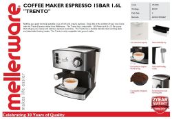 Mellerware Coffee Maker Espresso Stainless Steel Brushed 1.6L 850W ...